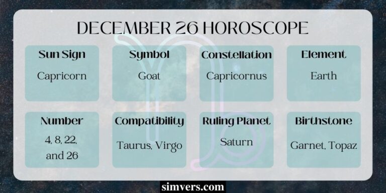 December 26 Zodiac: Traits, Advice & More (A Complete Guide)