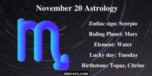 November 20 Zodiac: Birthday, Traits, & More (Detailed Guide)