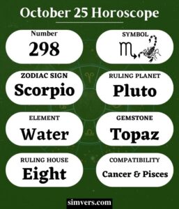October 25 Zodiac: Birthday, Personality, & More (Full Guide)